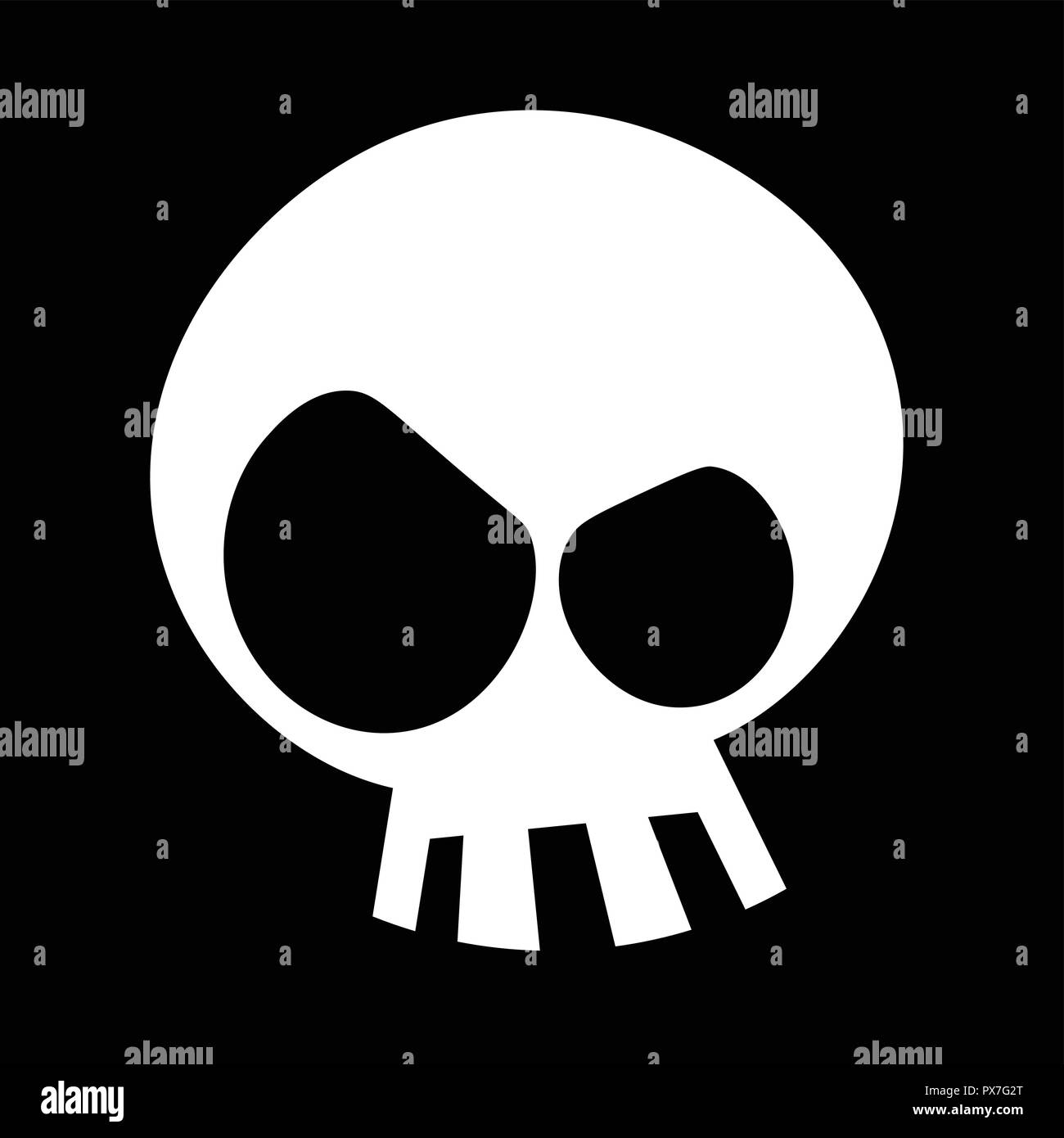 Unhappy skull Stock Vector Images - Alamy