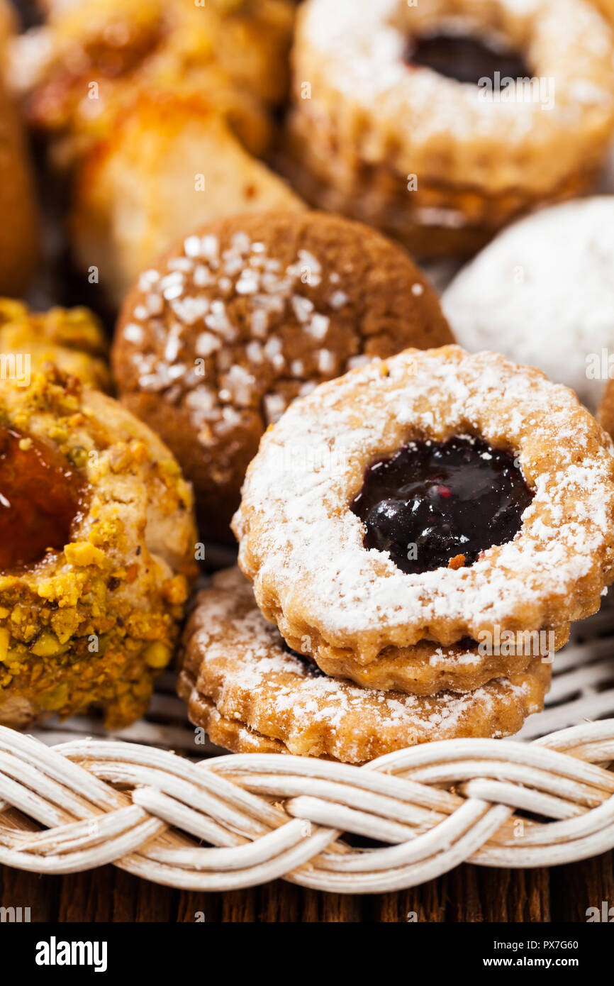 Assorted Mixed Cookies Background Stock Photo - Alamy