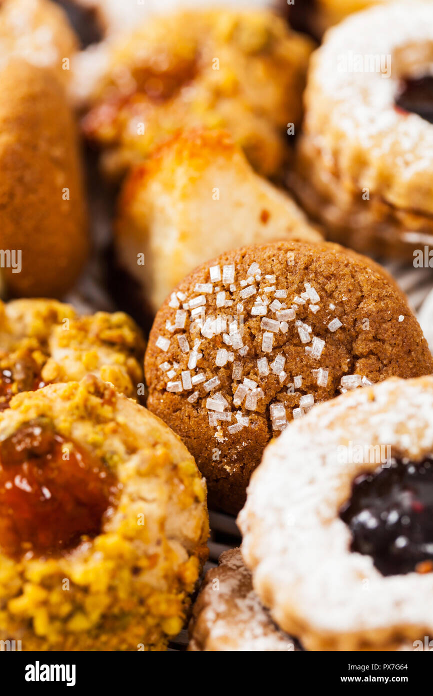 Assorted Mixed Cookies Background Stock Photo - Alamy