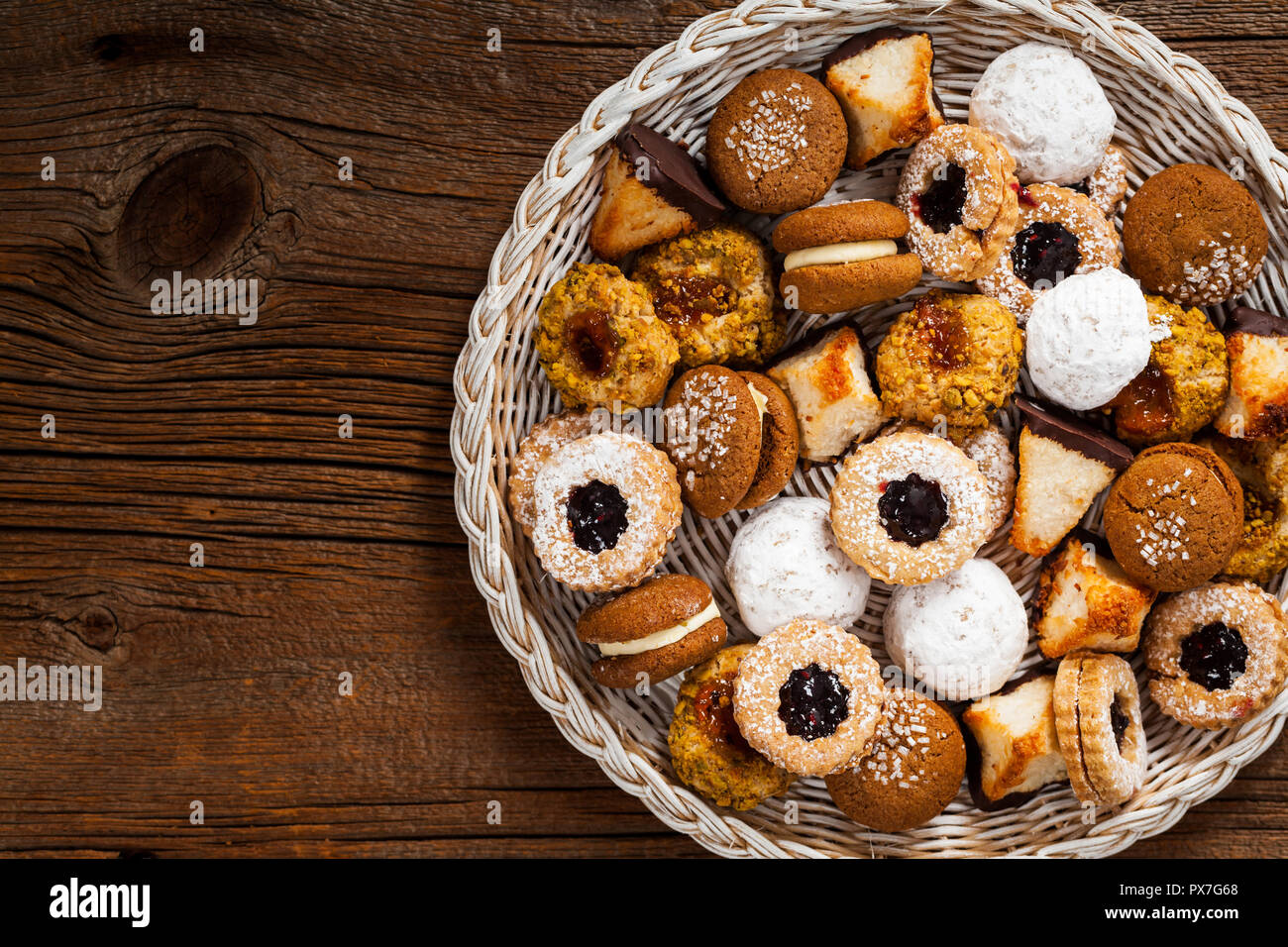 Assorted Mixed Cookies Background Stock Photo - Alamy