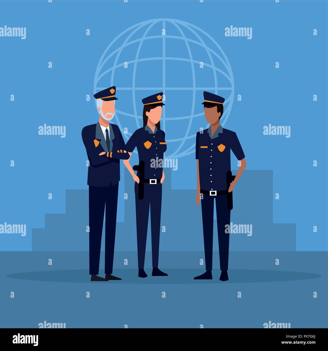 Police officers cartoon Stock Vector Image & Art - Alamy