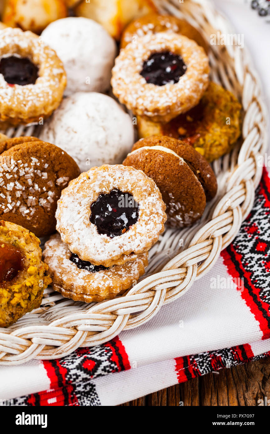 Assorted Mixed Cookies Background Stock Photo - Alamy
