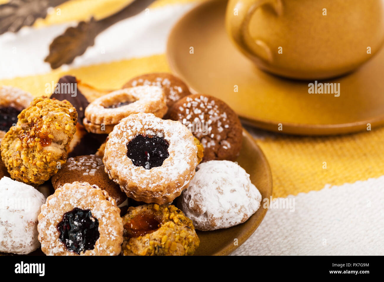 Assorted Mixed Cookies Background Stock Photo - Alamy