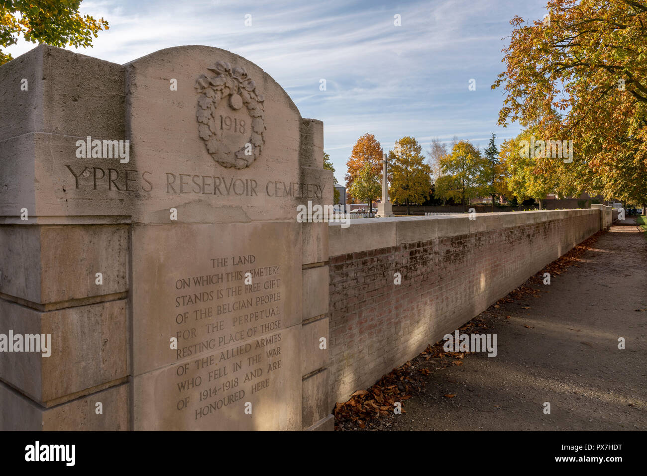 The Reservoir Cemetery in Ypres Stock Photo - Alamy