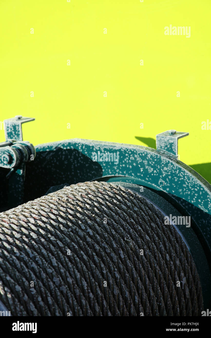 steel rope wrapped in hoop Stock Photo - Alamy