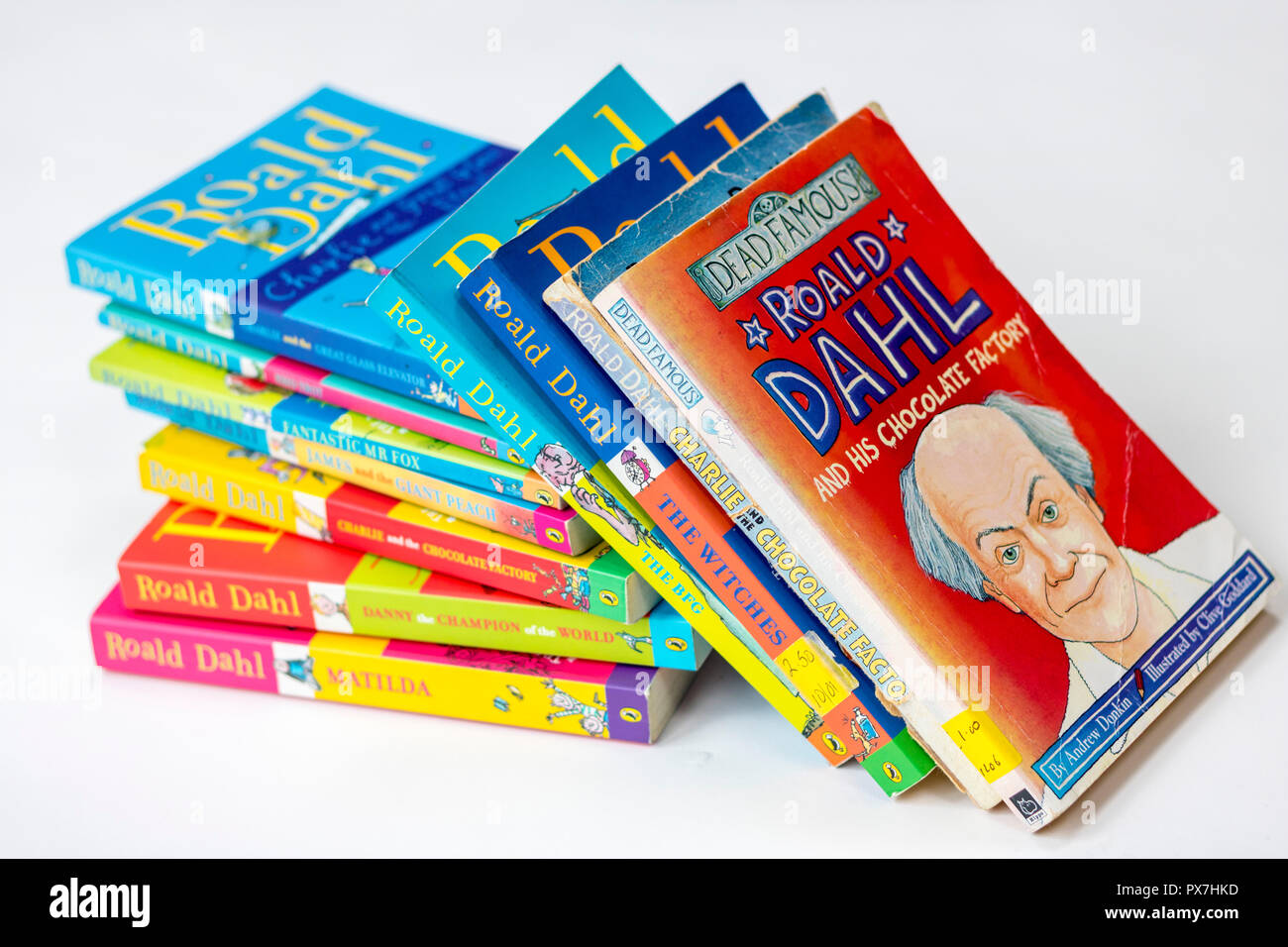 stack pile of childrens books, kids books, children favourites, roald ...