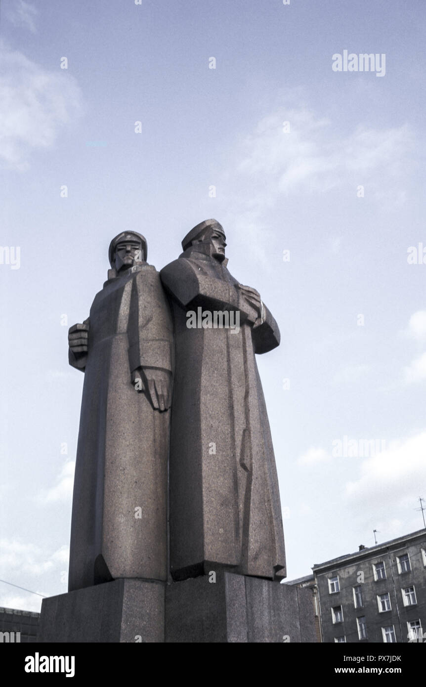 Statue near occupation museum, Latvia, Riga Stock Photo - Alamy