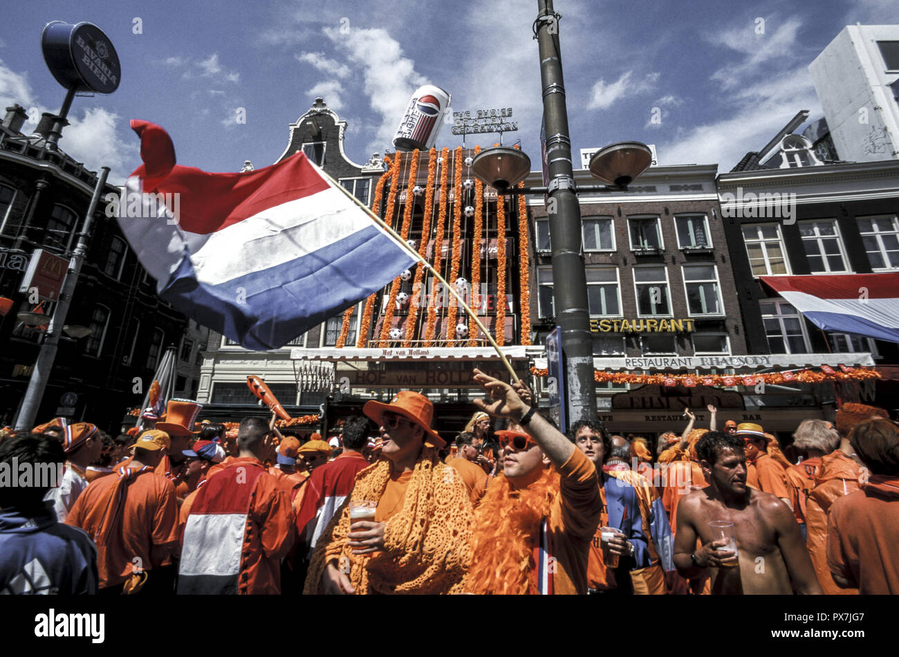 Football fans, Netherlands, Amsterdam Stock Photo - Alamy