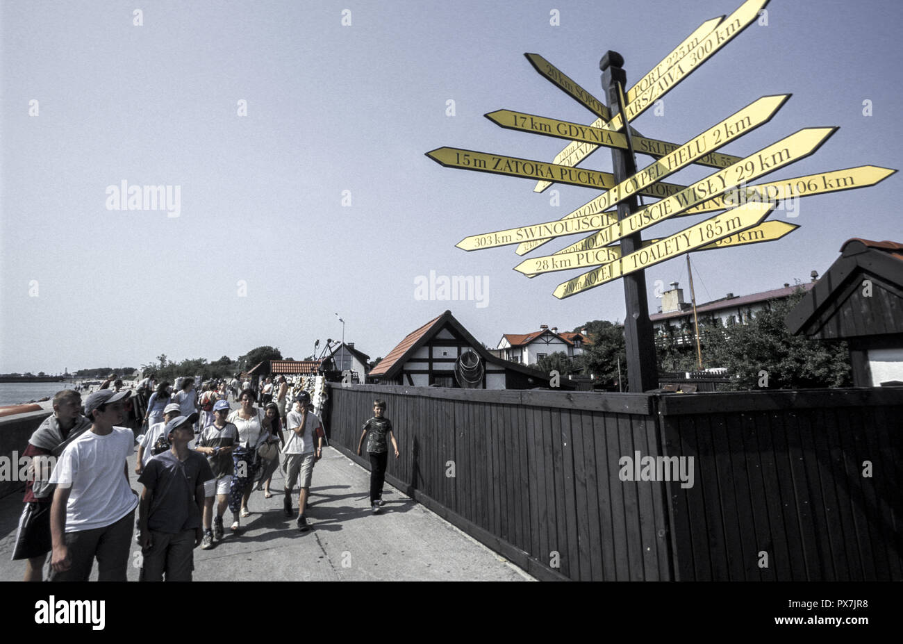 Peninsula Hel, sign, Poland, Pommern, Mierzeja Helska Stock Photo - Alamy