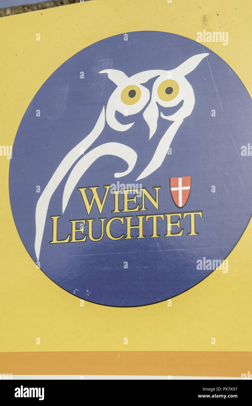 Sign, Wien leuchtet, Vienna shines Stock Photo - Alamy