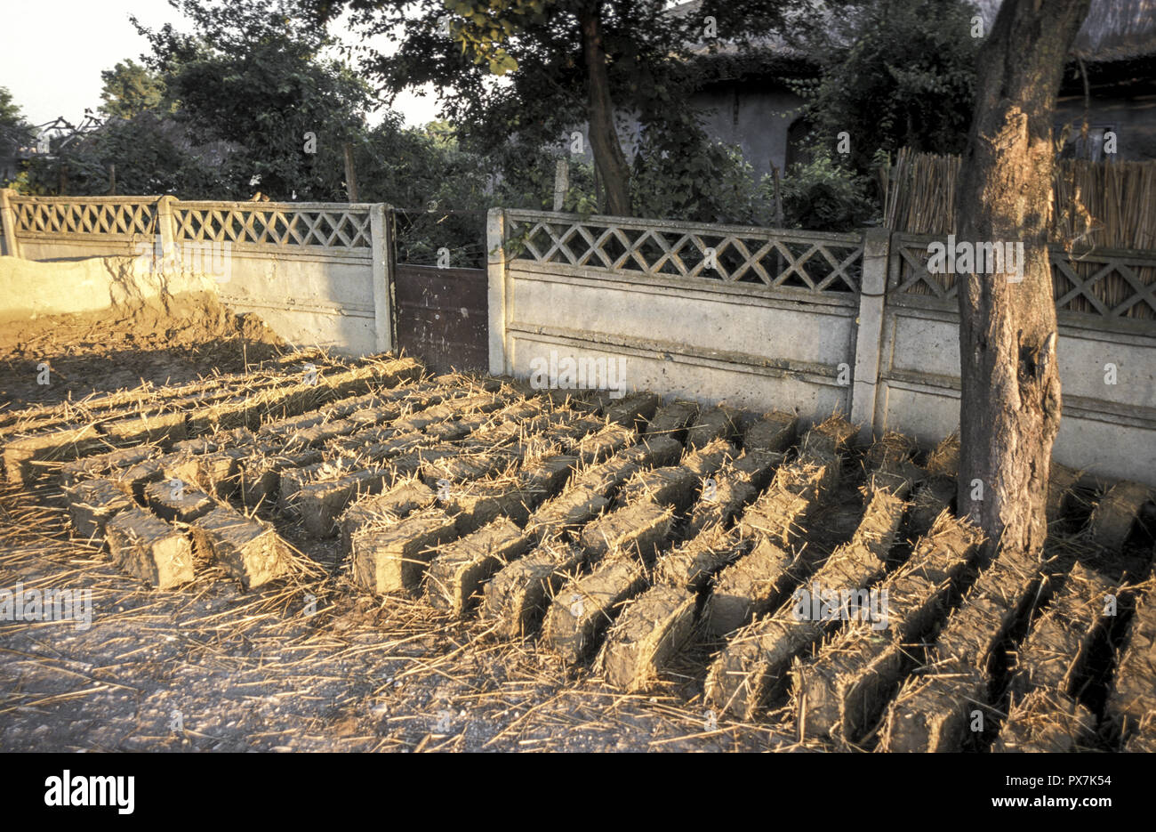 Bricks from mud, Romania, Danube Delta, Plopu Stock Photo - Alamy