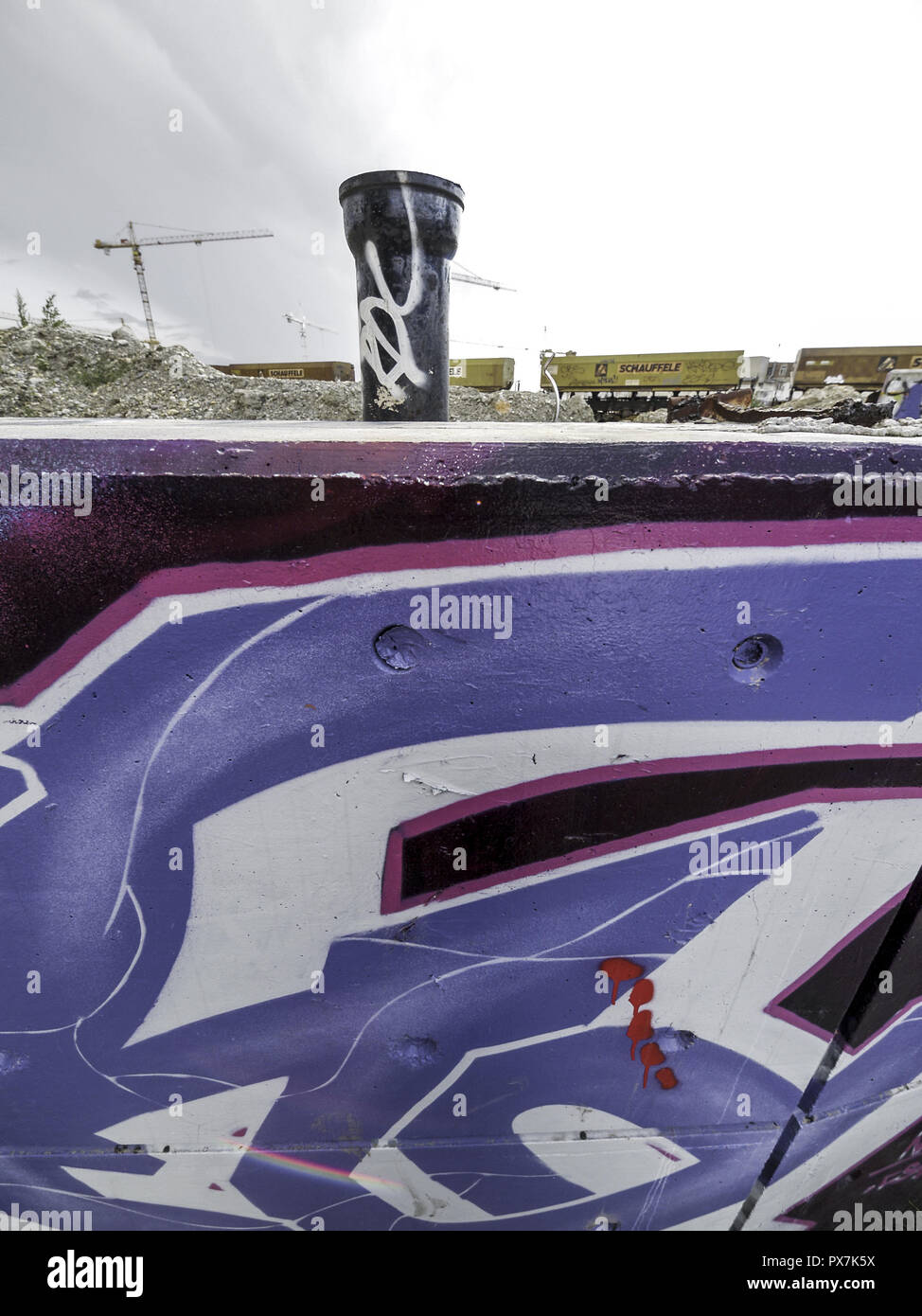 Grafitti, Austria, Vienna, 12. District, Kabelwerk Stock Photo - Alamy