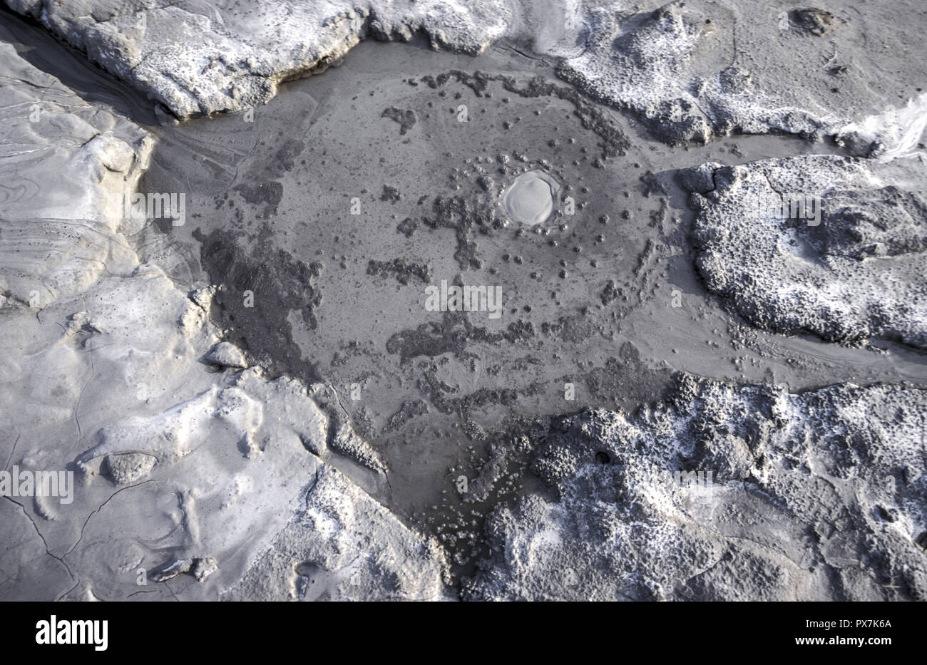 Mud vulcano, Romania, RO diverse, Buzau Stock Photo - Alamy