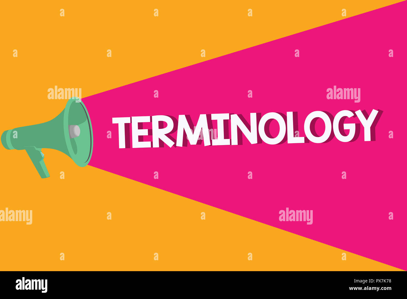 Text sign showing Terminology. Conceptual photo Terms used with ...