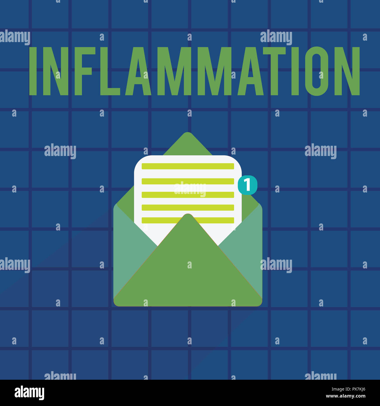 Text sign showing Inflammation. Conceptual photo Swelling of a part of ...