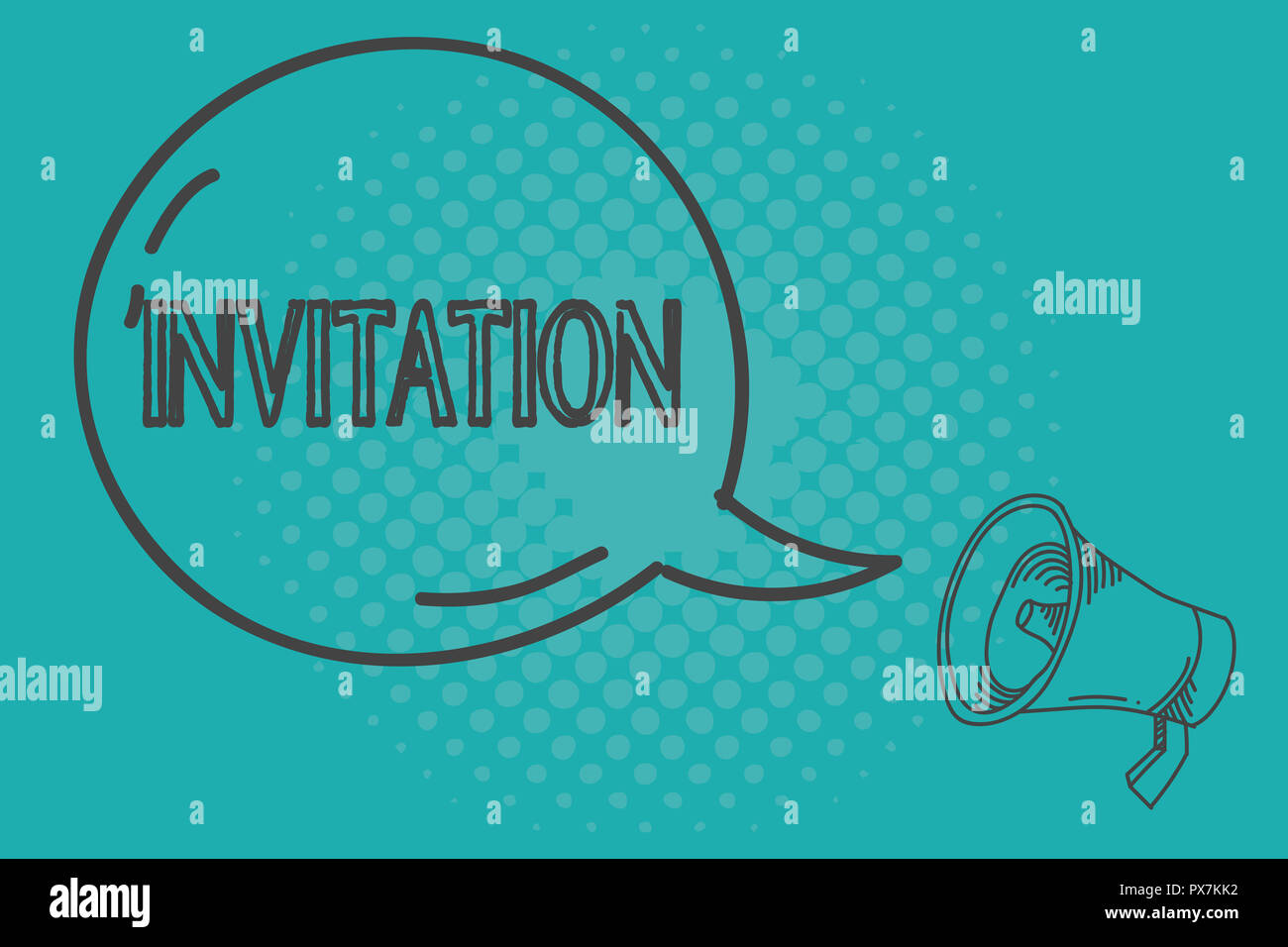 Writing note showing Invitation. Business photo showcasing Written or ...