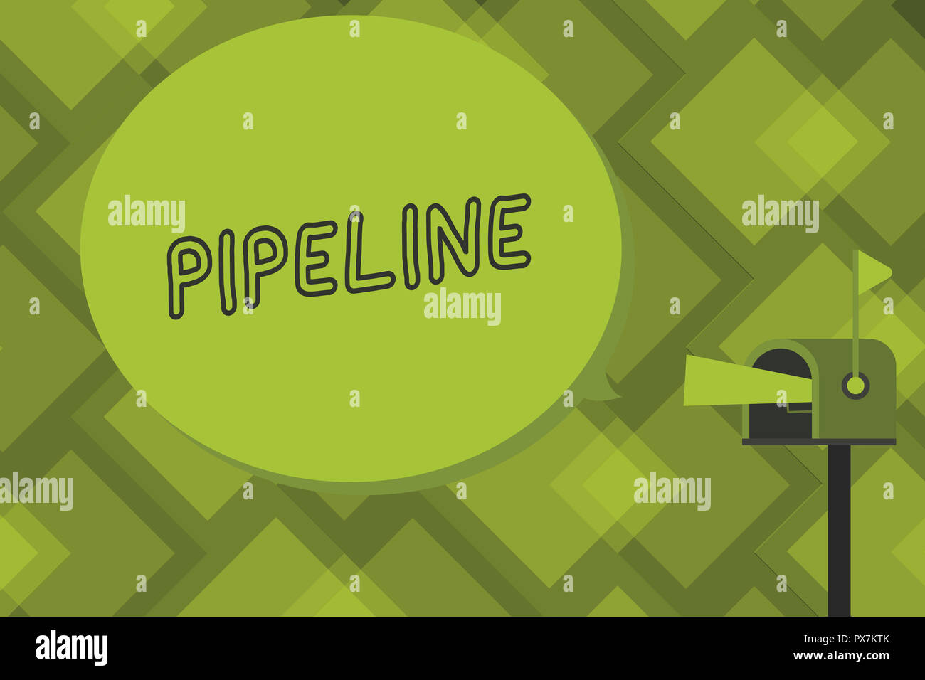 Writing note showing Pipeline. Business photo showcasing long pipe ...