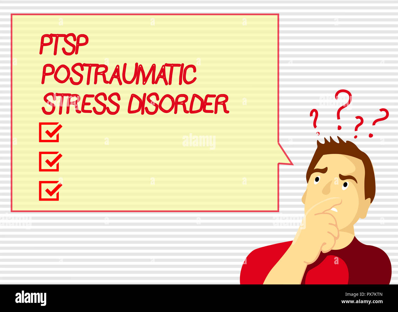 Handwriting text Ptsd Postraumatic Stress Disorder. Concept meaning ...