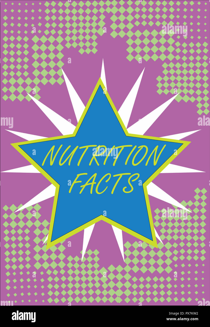 Writing note showing Nutrition Facts. Business photo showcasing ...