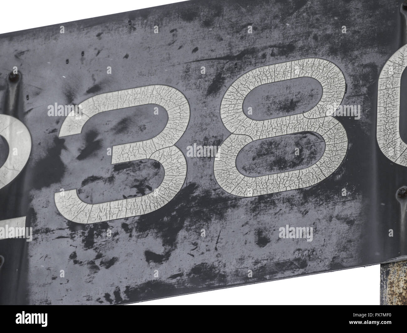 Writing numbers 38 Stock Photo - Alamy