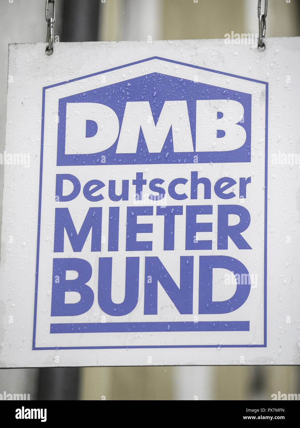 Sign DMB German Tenants Association Stock Photo - Alamy