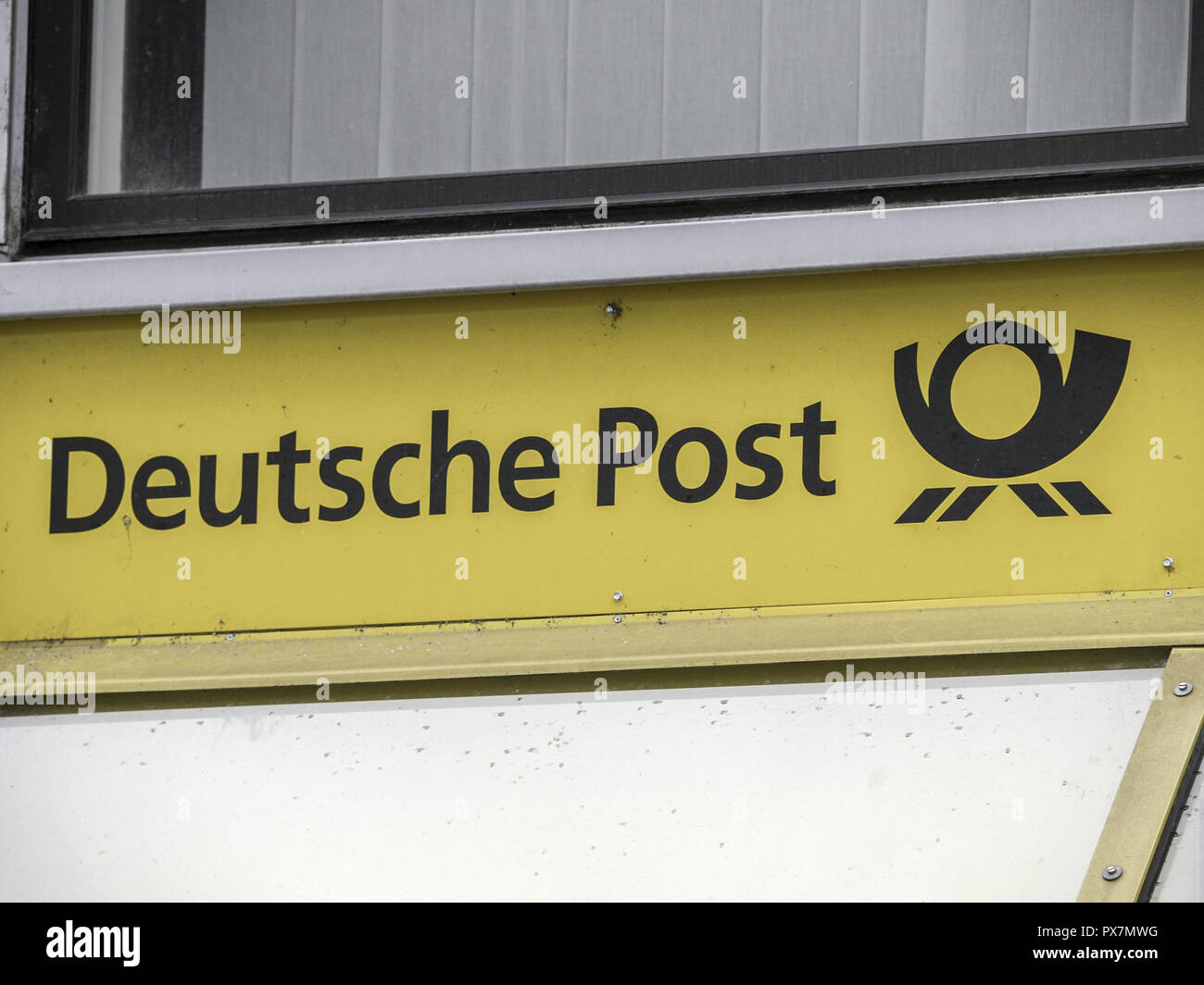 Sign and logo German Post Stock Photo - Alamy
