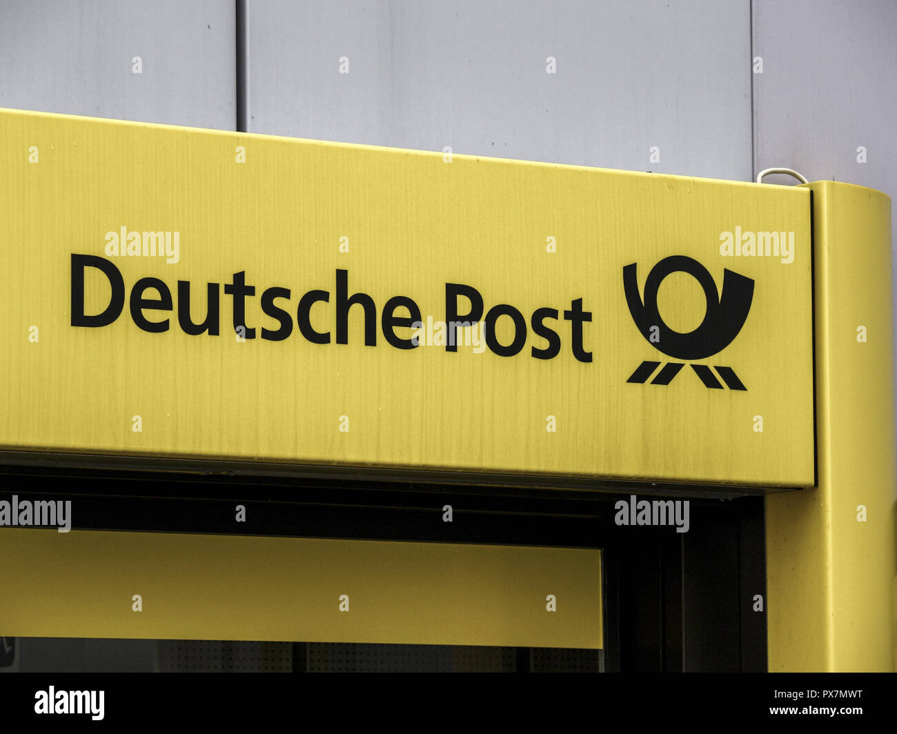 Sign and logo German Post Stock Photo - Alamy
