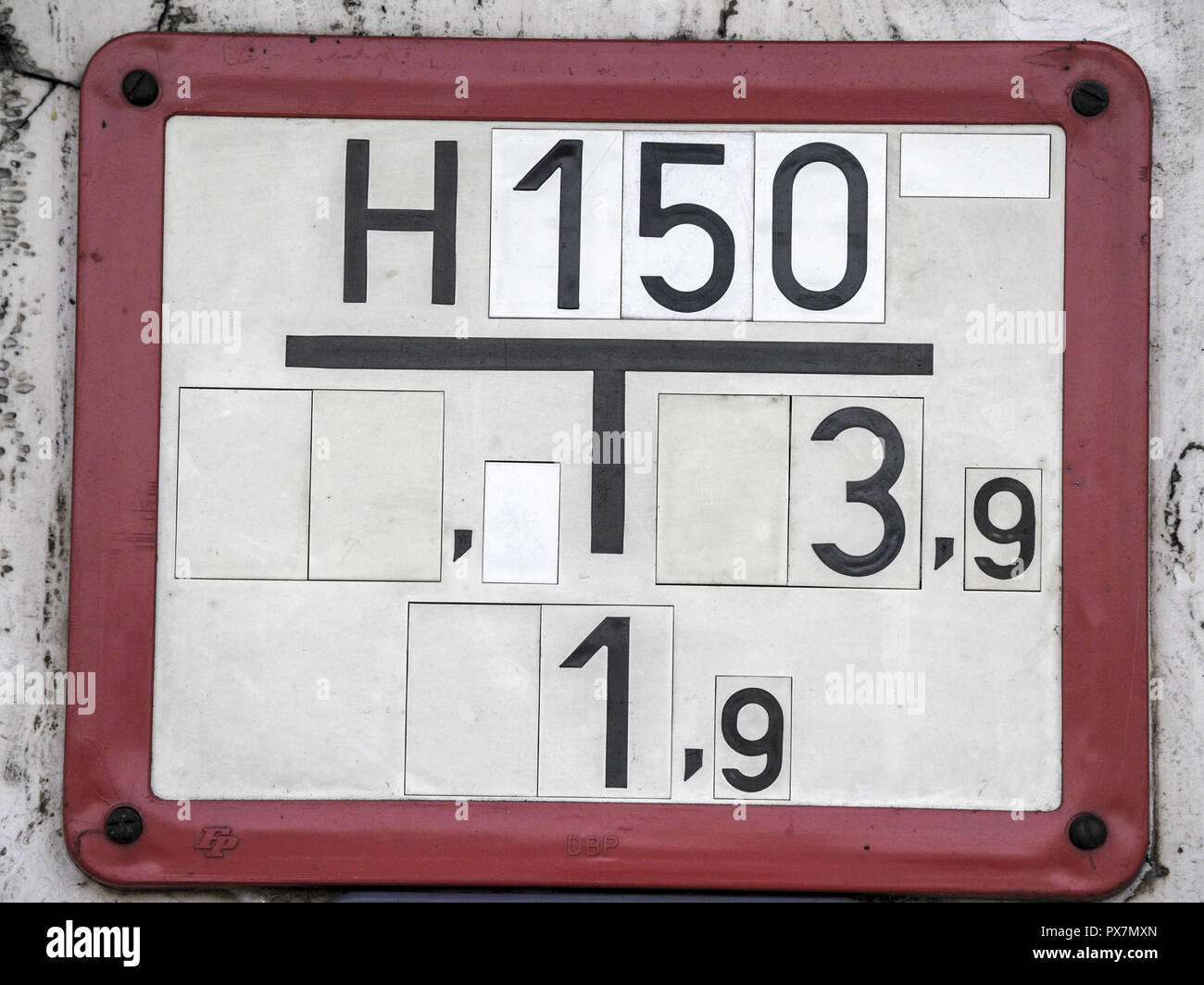 Sign culvert unit location plan Stock Photo - Alamy