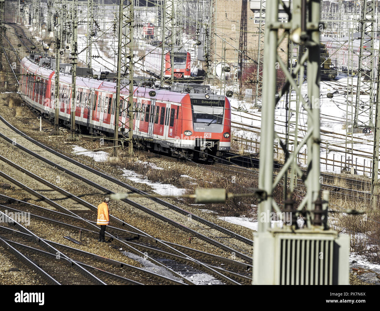 Munich, railway near main station, Germany, Bavaria Stock Photo - Alamy