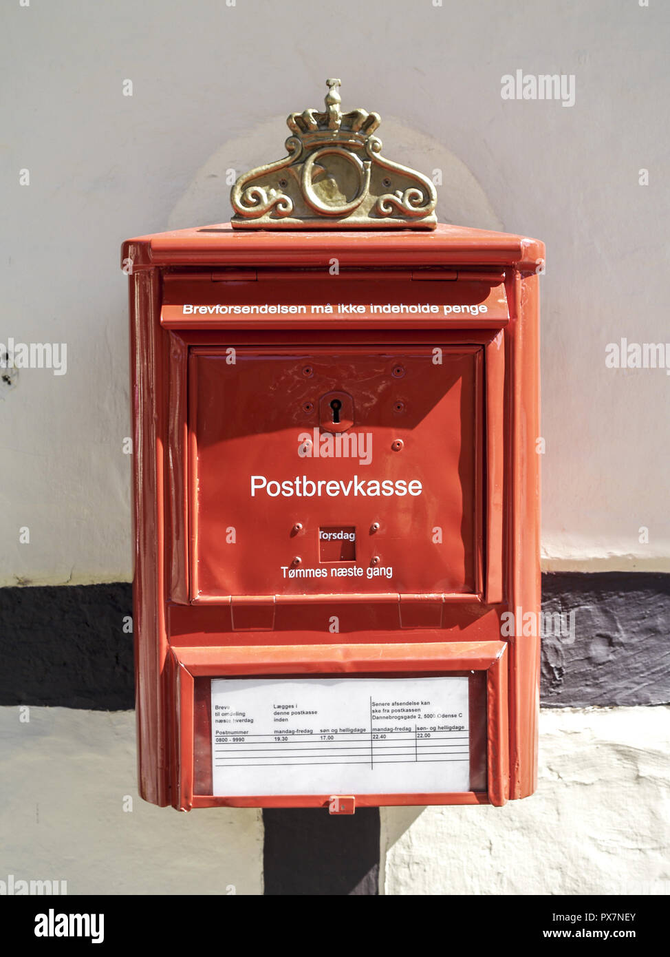 Postbrevkasse, letter box, Denmark, Fuenen, Odense Stock Photo - Alamy