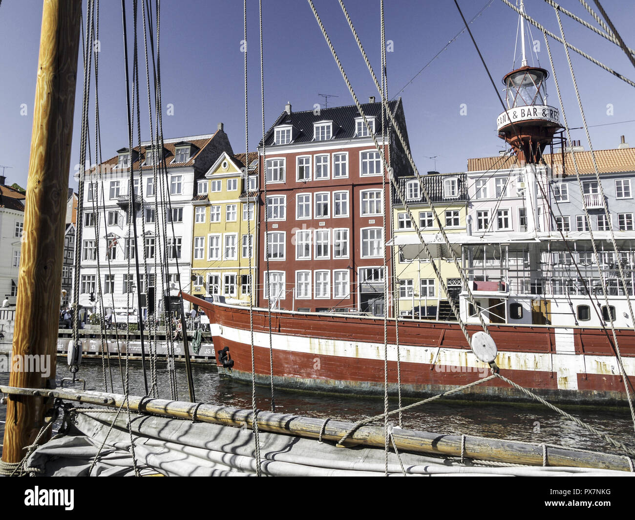 Copenhagen, Nyhavn, Denmark, Seeland, Kopenhagen Stock Photo - Alamy