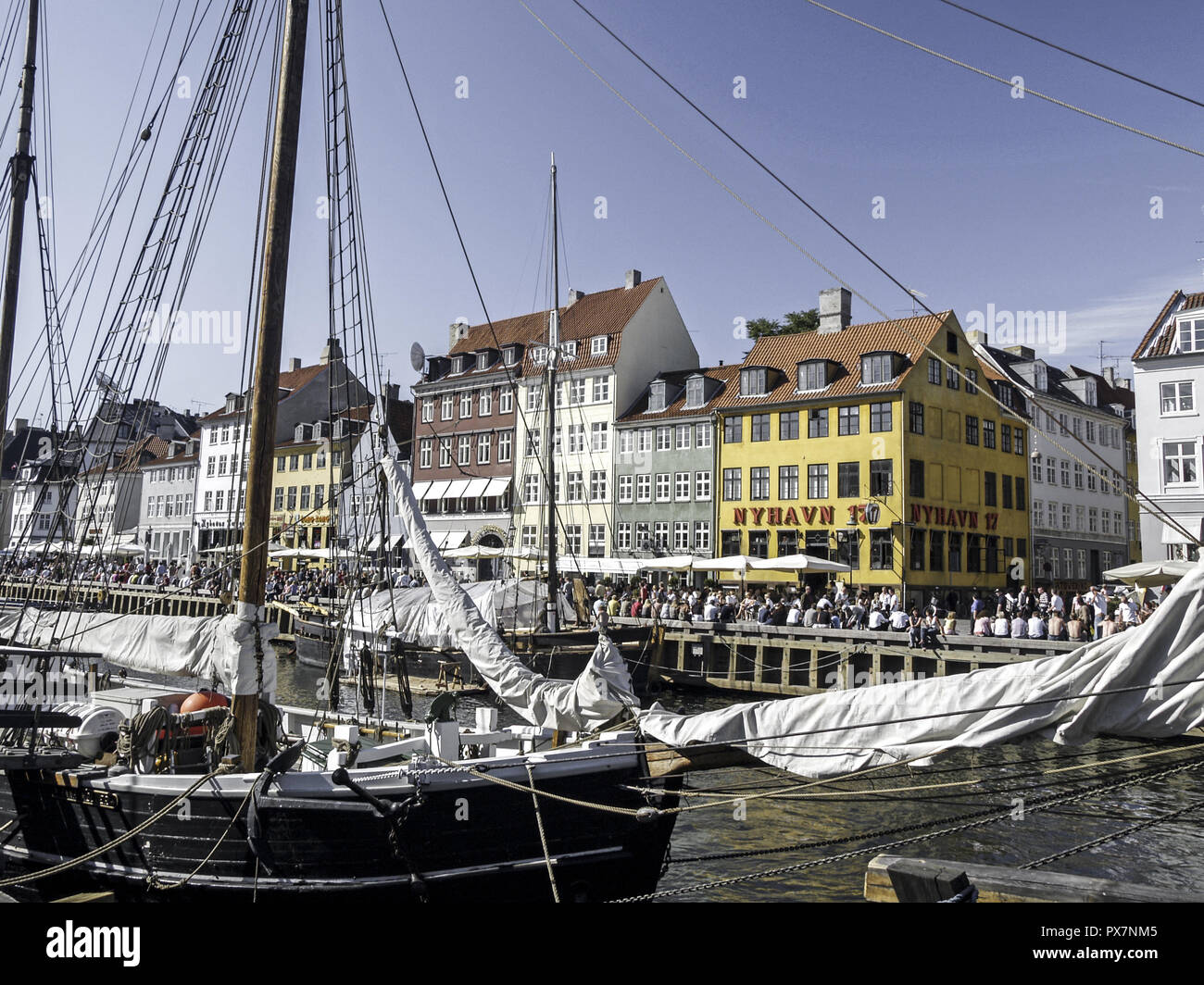 Copenhagen, Nyhavn, Denmark, Seeland, Kopenhagen Stock Photo - Alamy