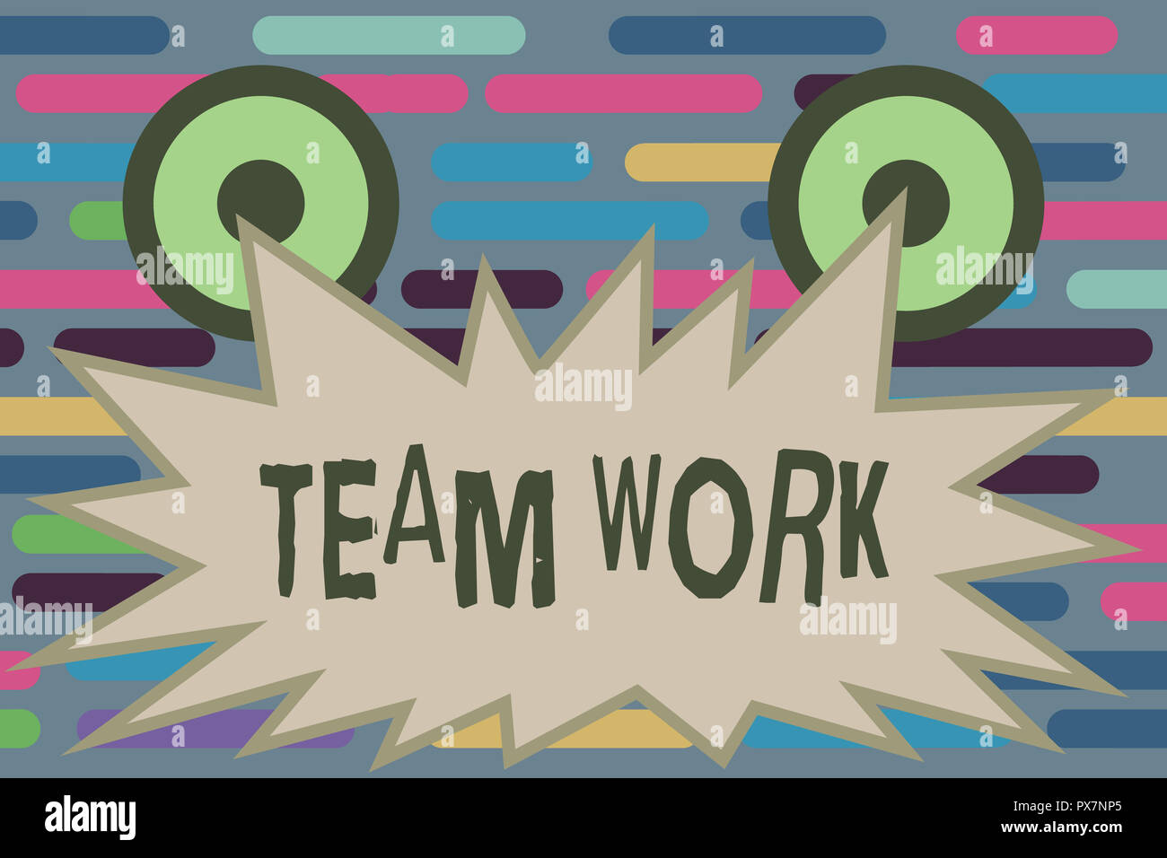 Text sign showing Team Work. Conceptual photo Combined action of a ...