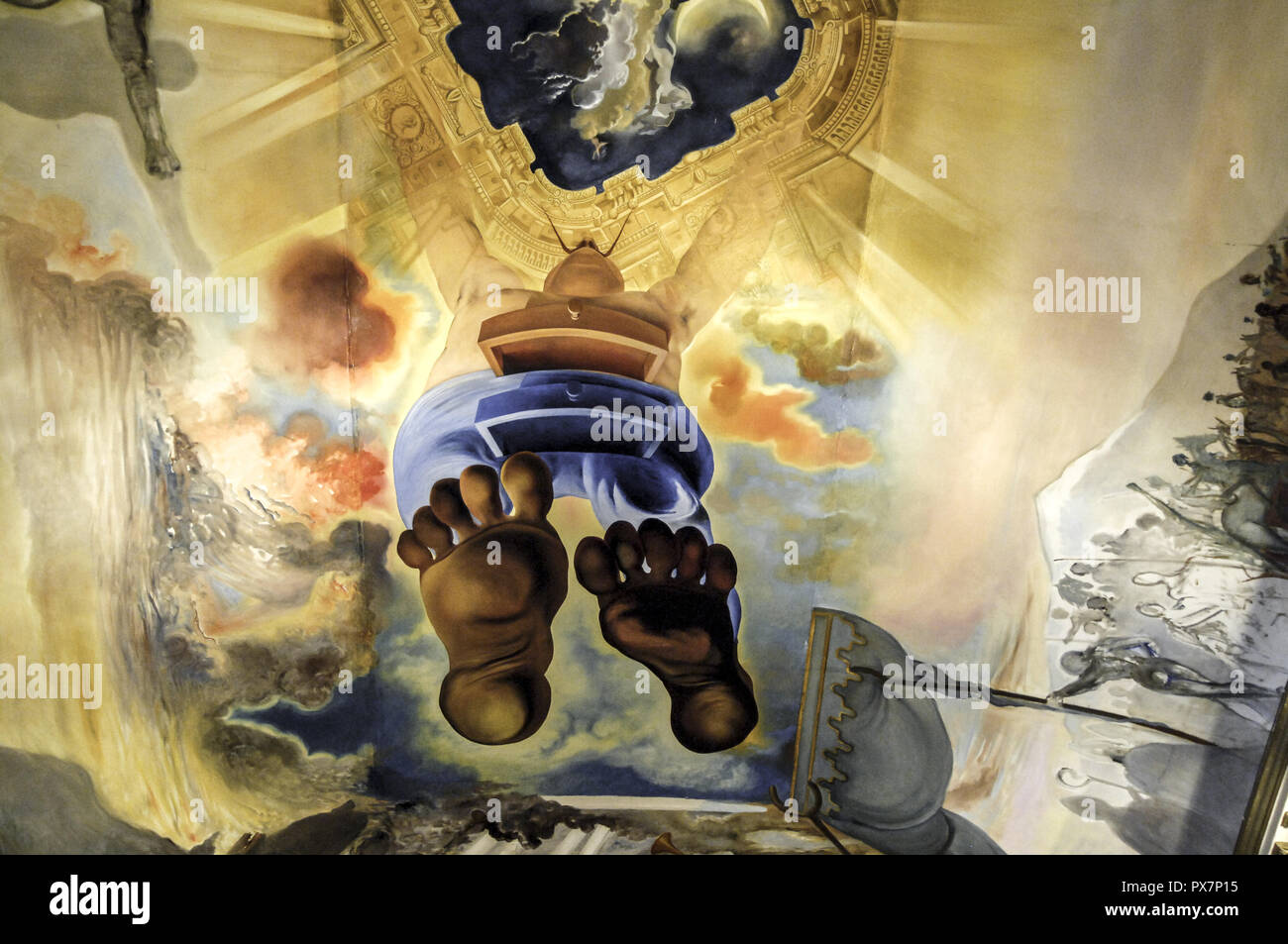 Salvatore Dali Museum, ceiling painting Palace of the Wind, Spain ...