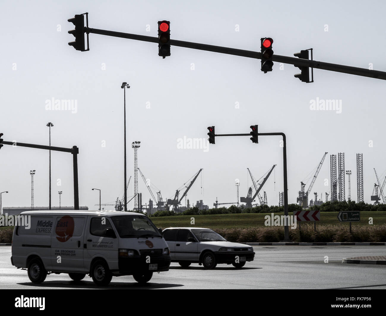 Dubai, traffic, United Arab Emirates Stock Photo - Alamy