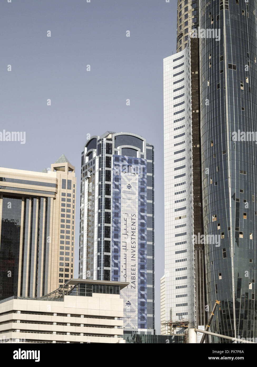 Dubai, Sheik Zayed Road, modern skyline, United Arab Emirates Stock ...