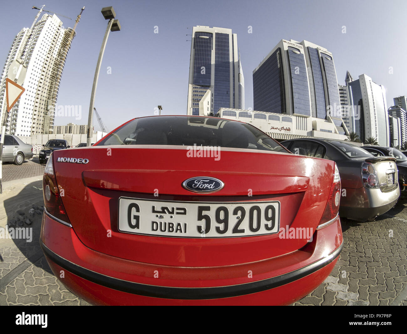 Dubai, Sheik Zayed Road, modern skyline, United Arab Emirates Stock ...