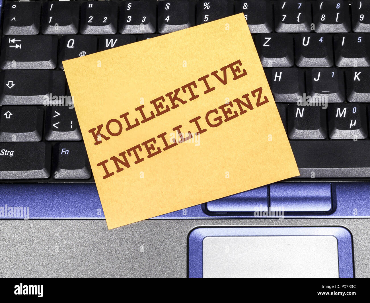 Memo note on notebook, collective intelligence Stock Photo - Alamy
