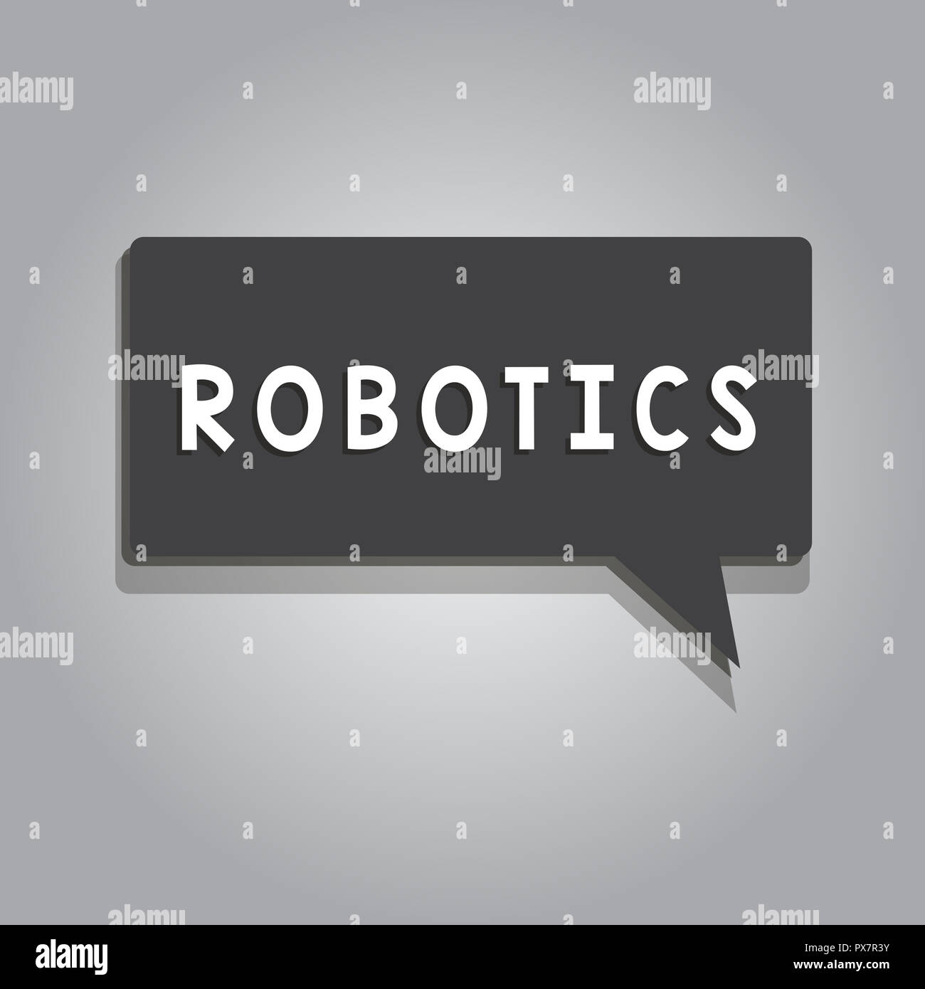 Text sign showing Robotics. Conceptual photo branch of technology that ...