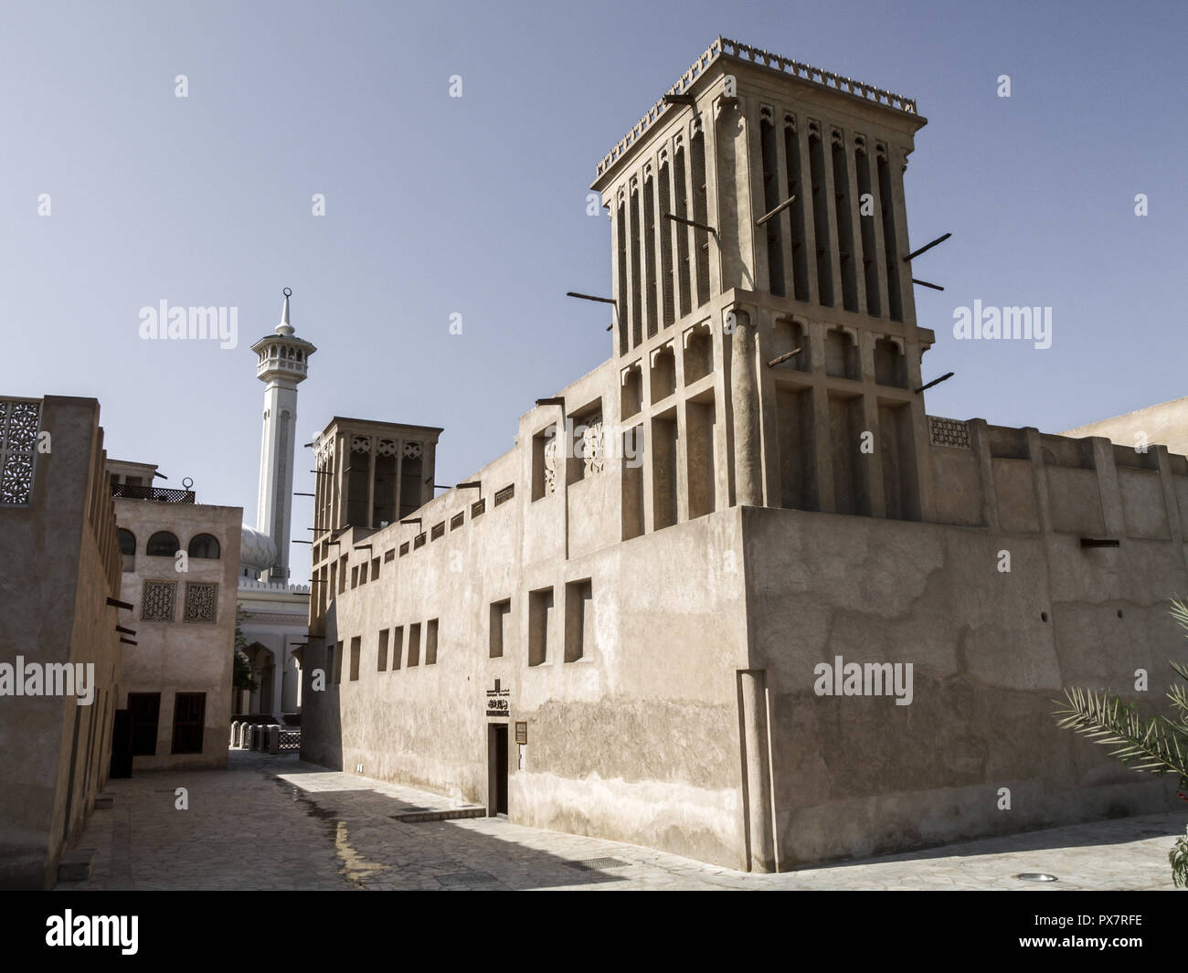 Dubai, Bur Dubai, Historical Bastakia quarter, Great Mosque, United ...