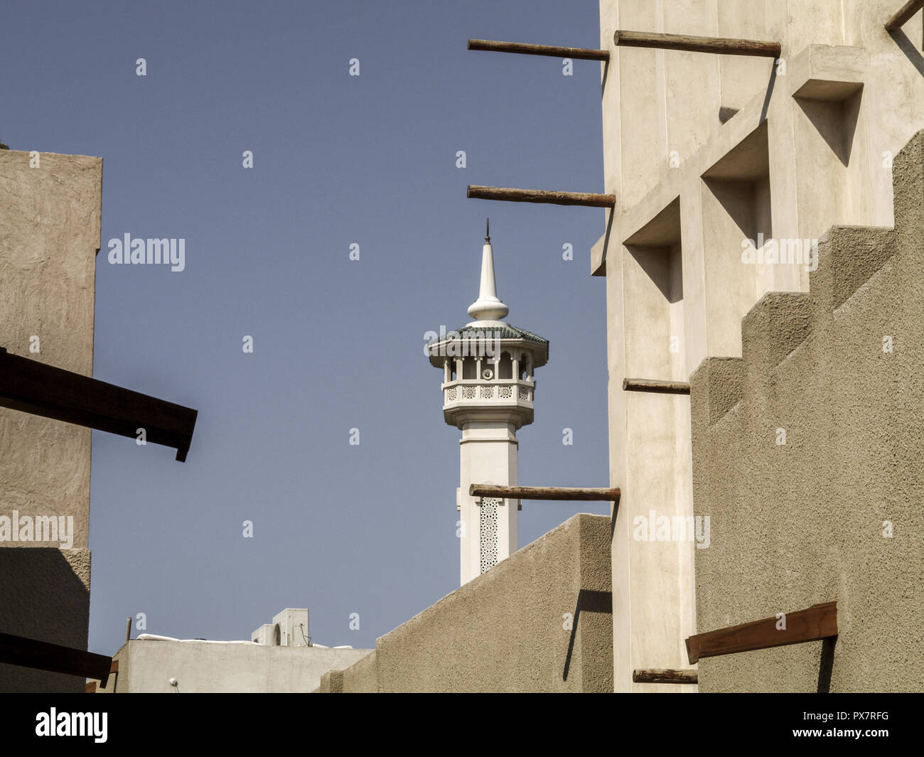Dubai, Bur Dubai, Historical Bastakia quarter, Great Mosque, United ...