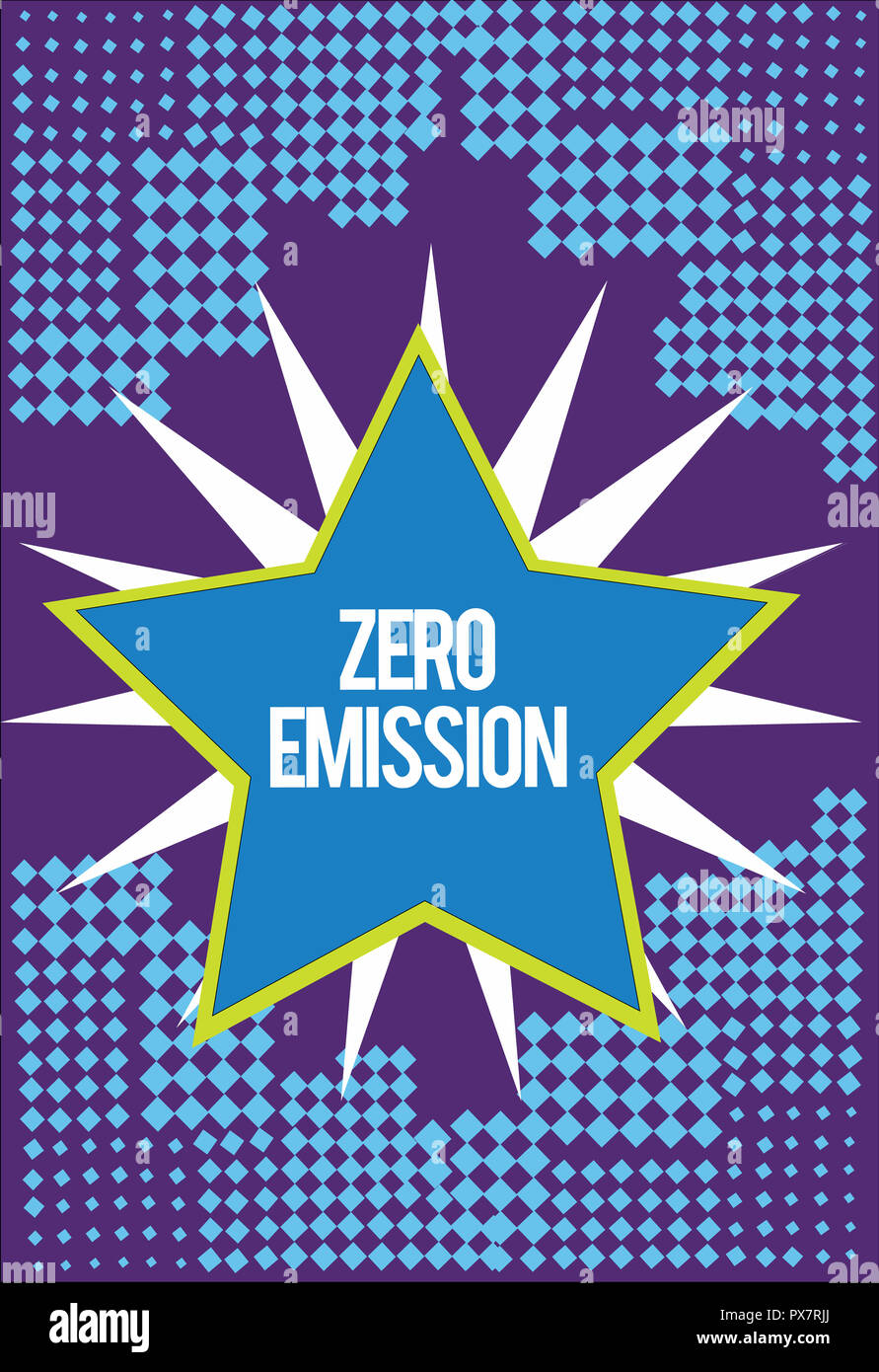 Text sign showing Zero Emission. Conceptual photo No harmful gas ...