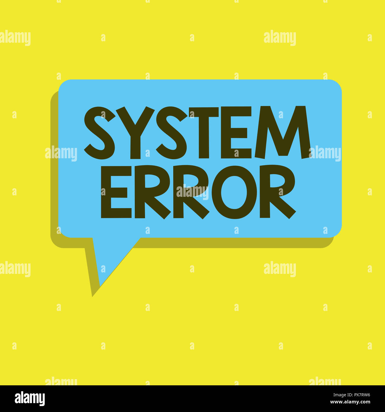 Writing note showing System Error. Business photo showcasing ...