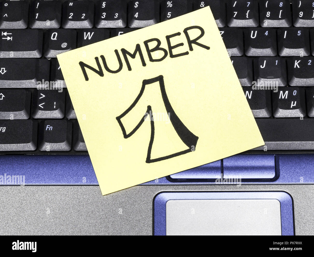 Memo note on notebook number one hi-res stock photography and images ...