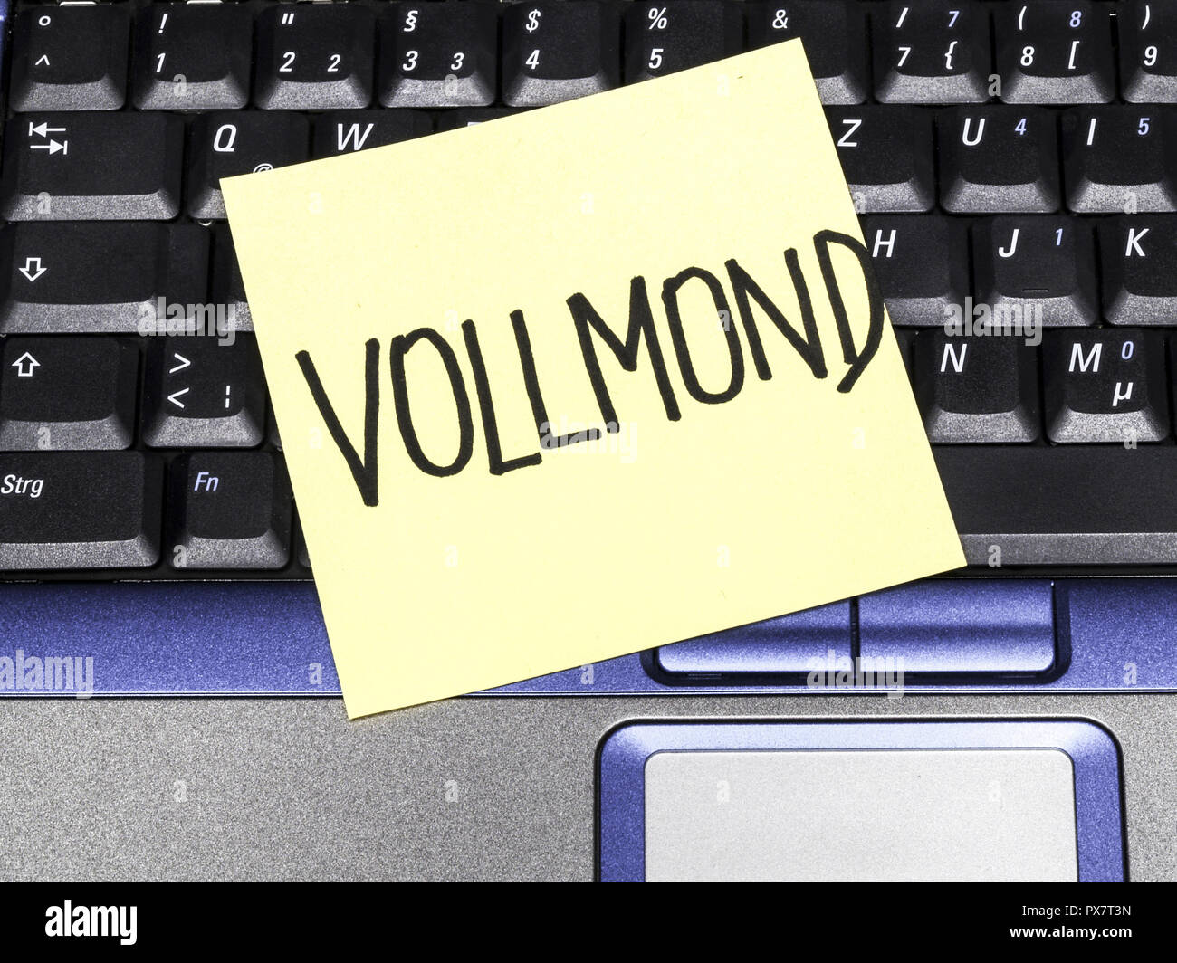 Memo note on notebook, full moon Stock Photo - Alamy