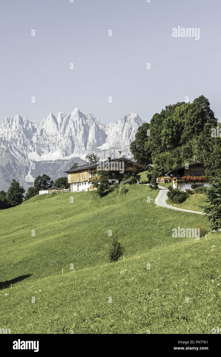 Traditional farmhouse in the Alps, Austria, Tyrol Stock Photo - Alamy