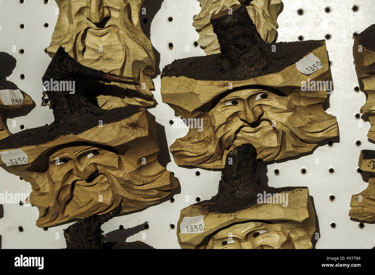 Wooden masks, Austria, Tyrol Stock Photo - Alamy