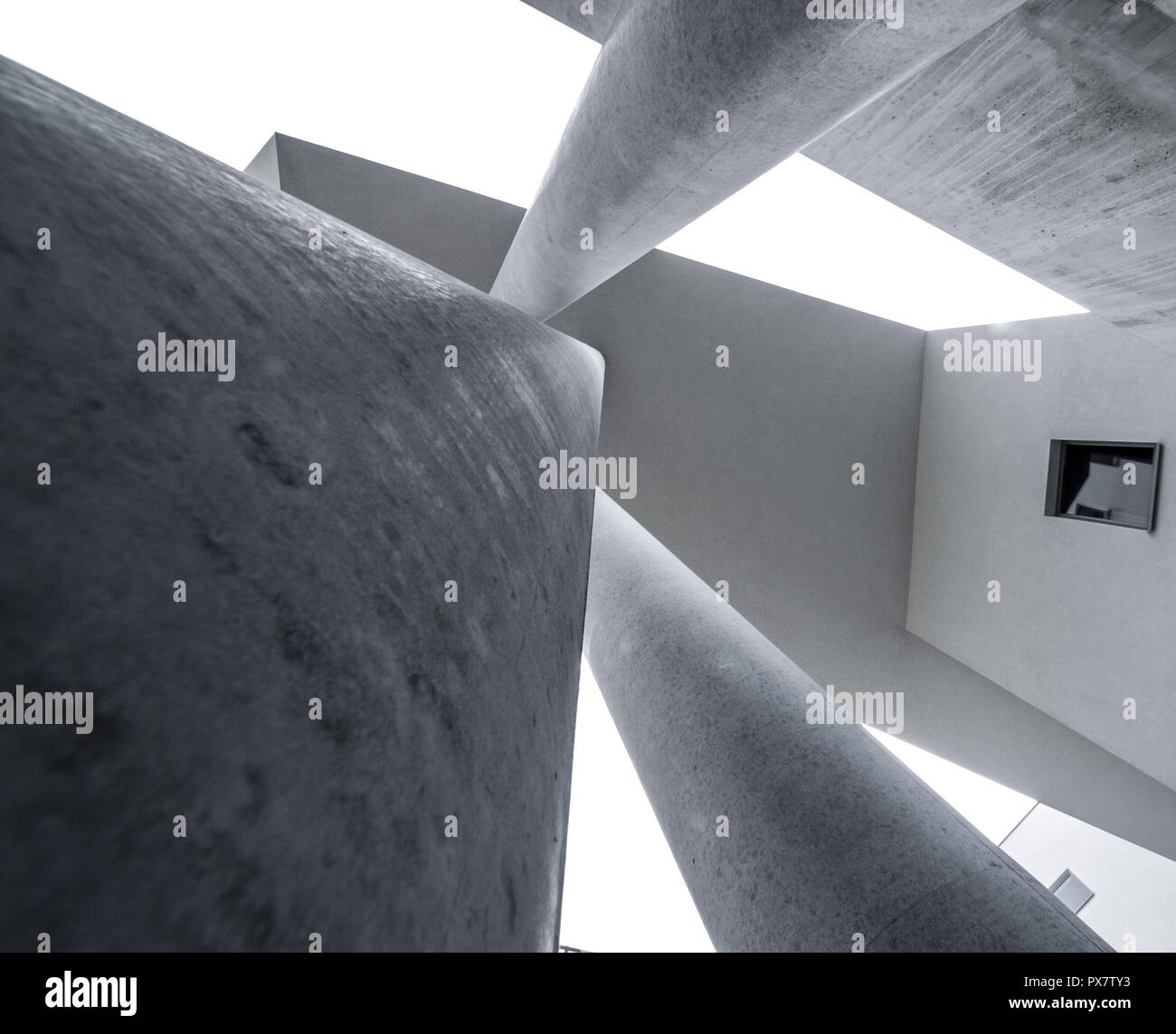 Zaha Hadid on the Danube canal, Austria, Vienna, Danube Channel Stock ...