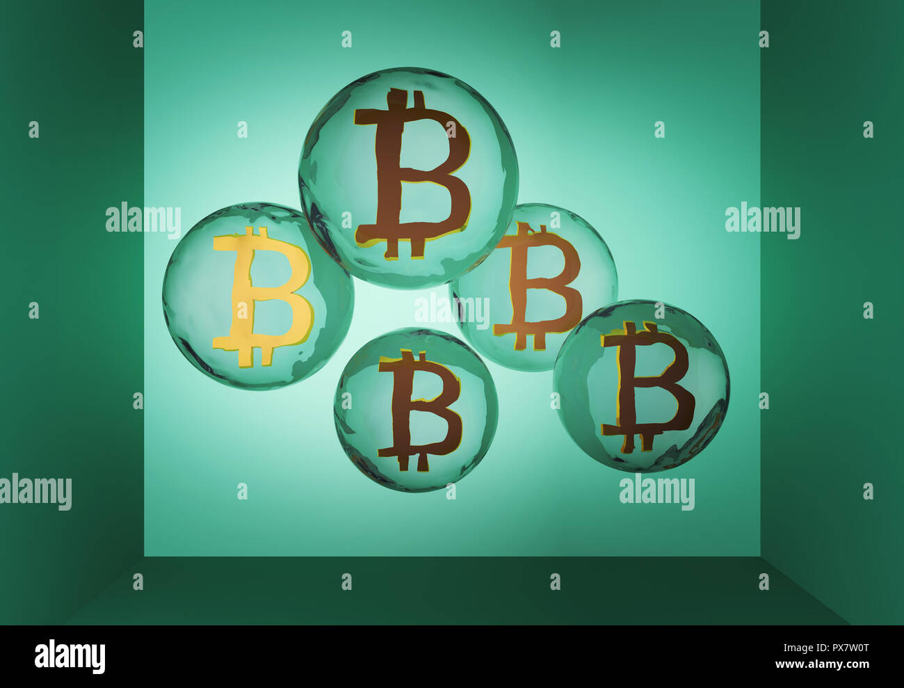 Bitcoin bubble - digital cryptocurrency concept image Stock Photo - Alamy