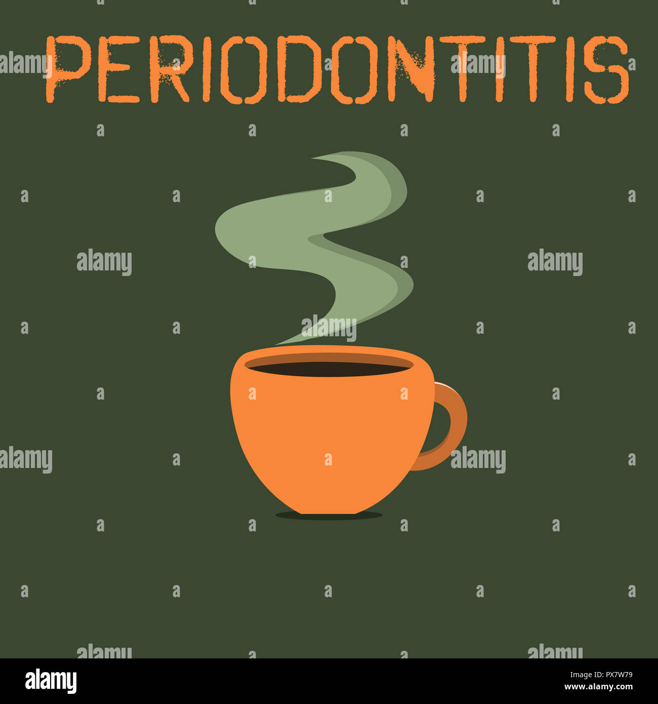 Word writing text Periodontitis. Business concept for Swelling of the ...